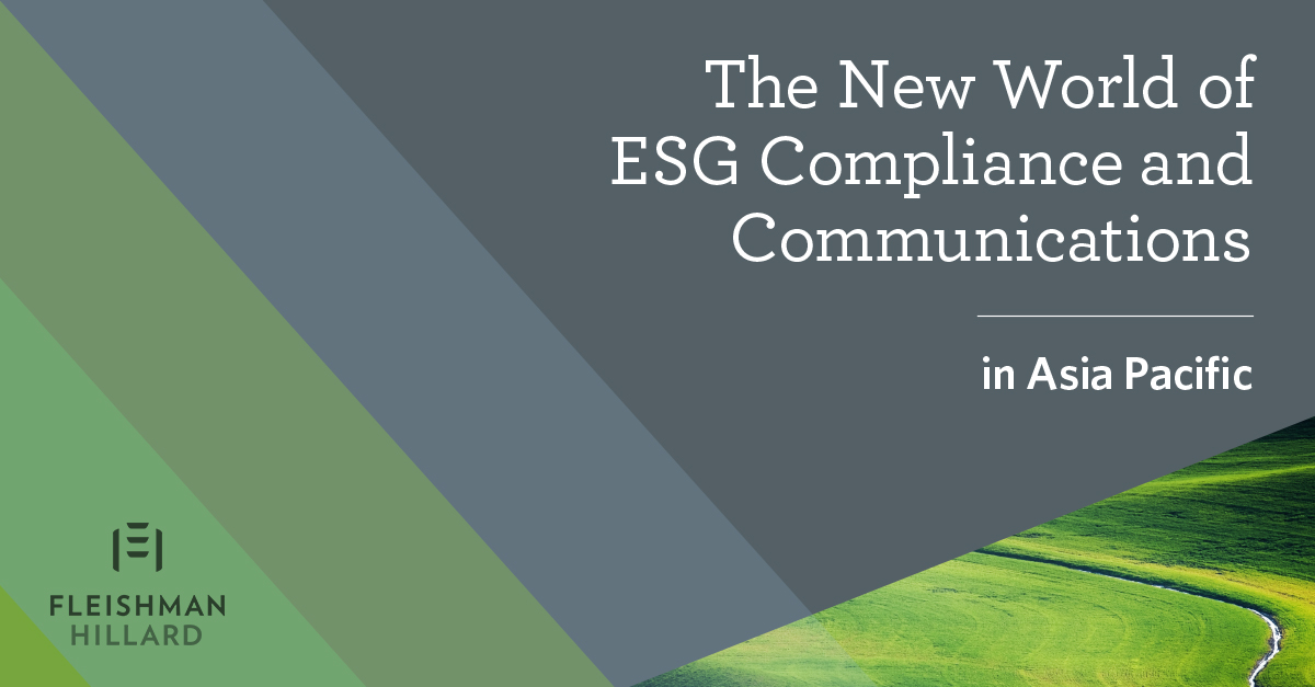 The New World of ESG Compliance and Communications in Asia Pacific ...